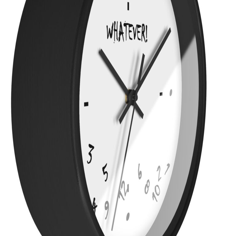 “Whatever” Whimsical Wall Clock: Fun Decor, Time Management, Gift for ...