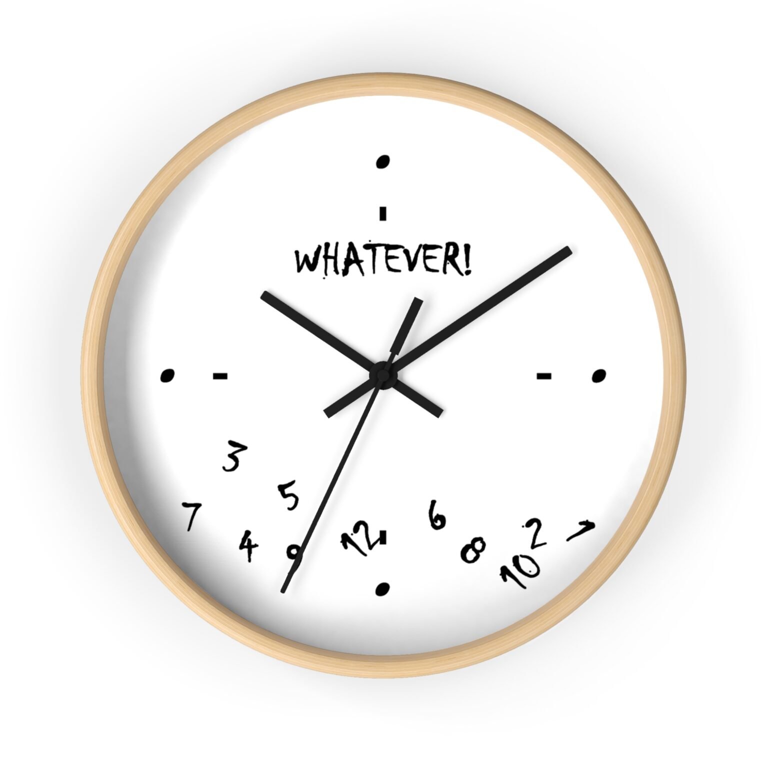 “Whatever” Whimsical Wall Clock: Fun Decor, Time Management, Gift for ...