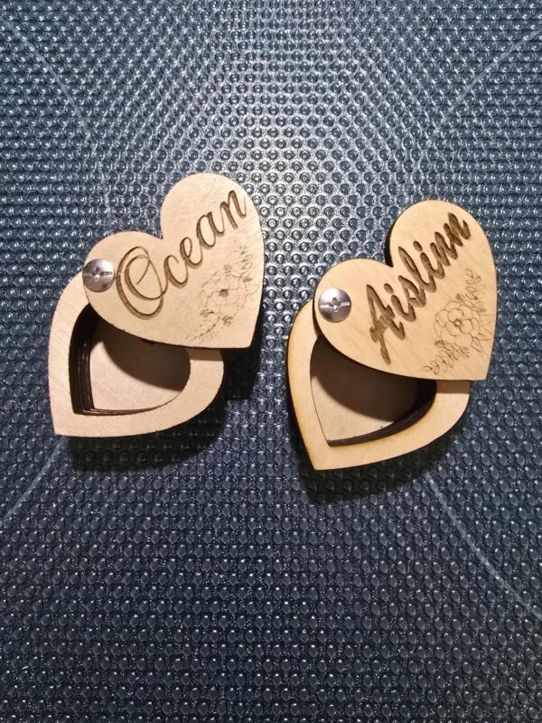 Personalized Wooden Heart-Shaped Boxes – JollyMon Treasures